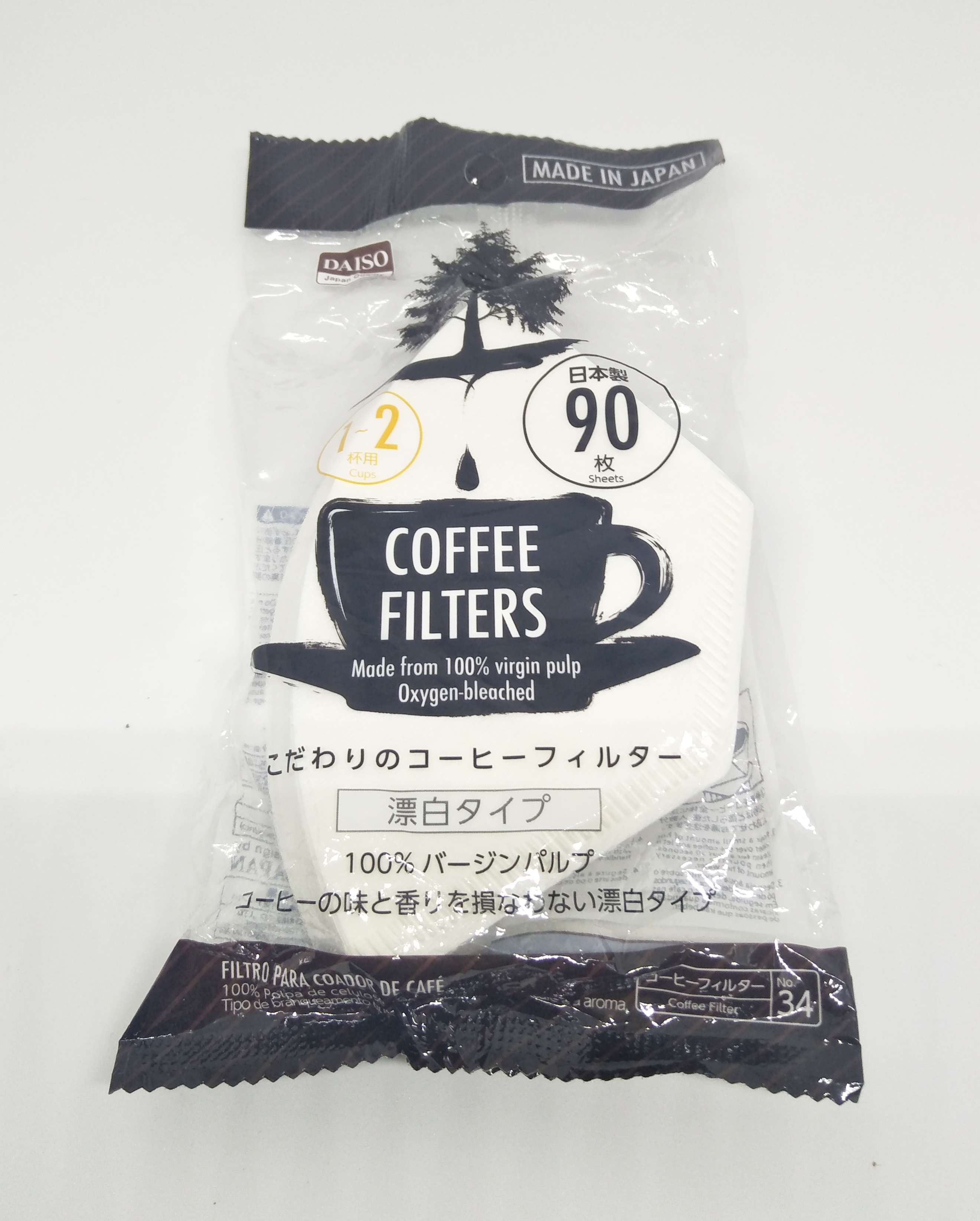 Paper Filter Daiso flat buttom 1-2 cup|Kertas Saring Kopi|Manual Brew ...